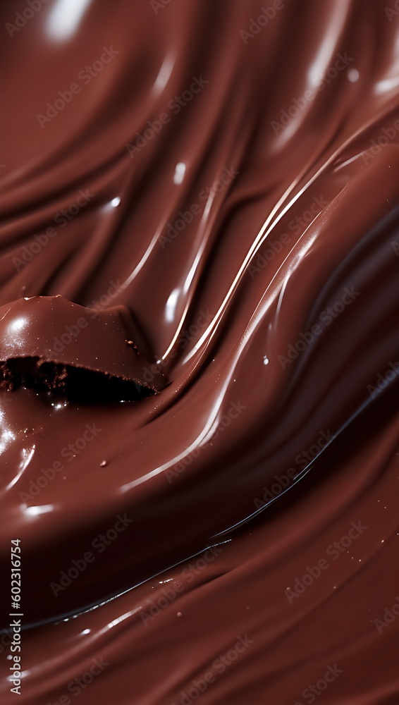 Chocolate texture. Liquid chocolate close-up.Textured dark chocolate ...