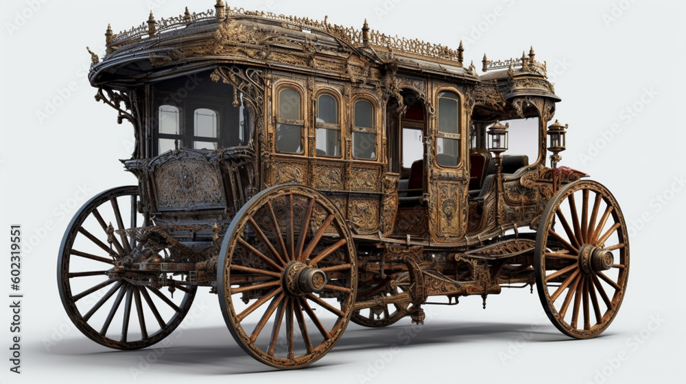1800s Carriage -Carruagem Anos 1800 Stock Illustration | Adobe Stock