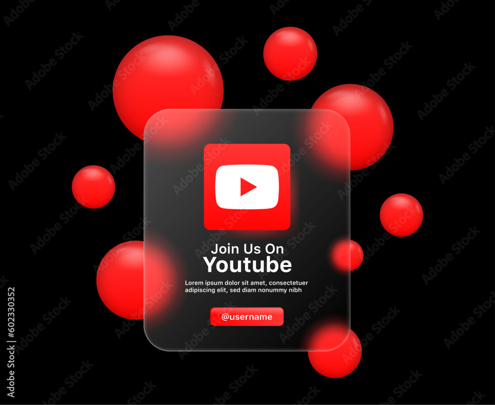 Join us on youtube. YouTube logo social media icon button in ...