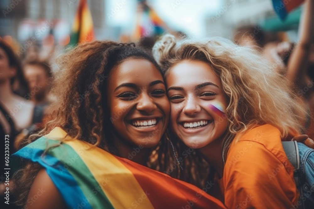 Charismatic Generative AI People at LGBTQ+ Gay Pride Parade in ...