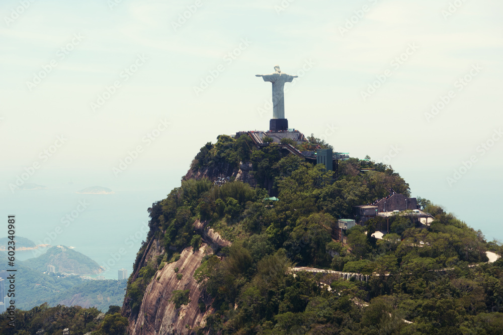 Statue, monument and Christ the Redeemer in Brazil for tourism ...