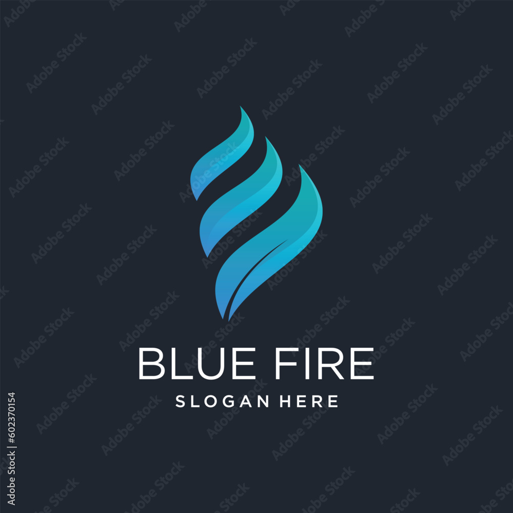Fire tech logo design idea with modern creative idea Stock Vector ...
