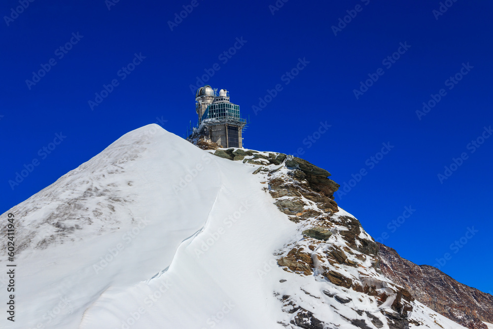 View of Sphinx Observatory on Jungfraujoch, one of the highest ...