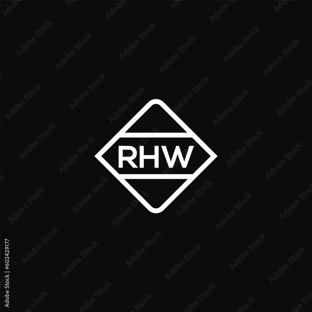 RHW letter design for logo and icon.RHW monogram logo.vector ...