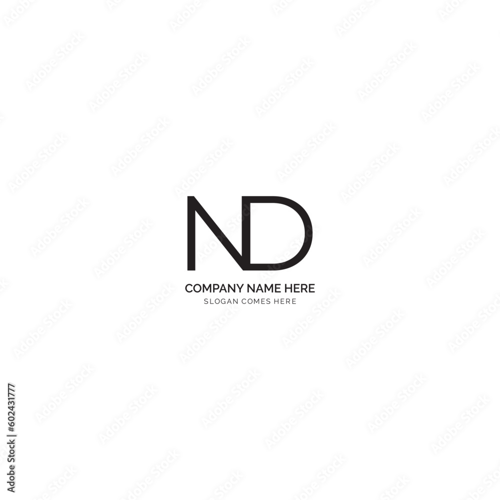 letter nd logo,nd brand logo. letter nd logo, letter d logo, brand logo ...
