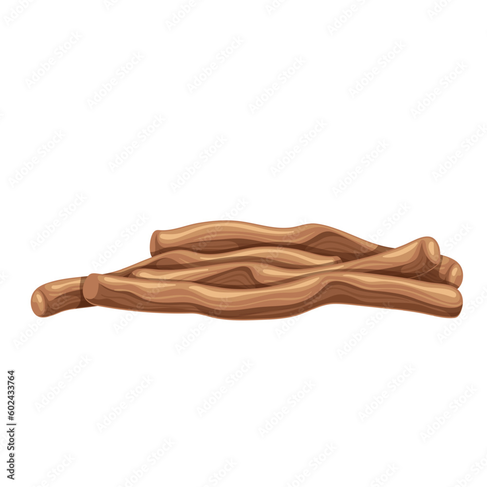 Ashwagandha root heap vector illustration. Cartoon isolated pile of dry ...