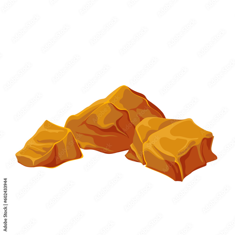 Guggul resin pieces vector illustration. Cartoon isolated dry extract ...