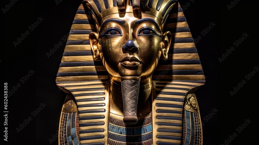Ancient Egypt King Tutankhamun. AI generated Stock Illustration | Adobe ...