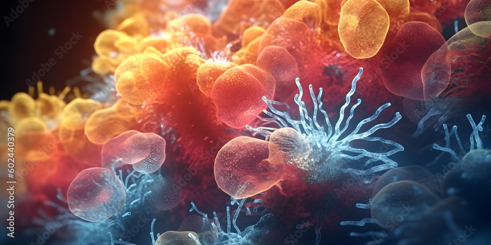 Under the microscope- Background for scientific medical concept ...