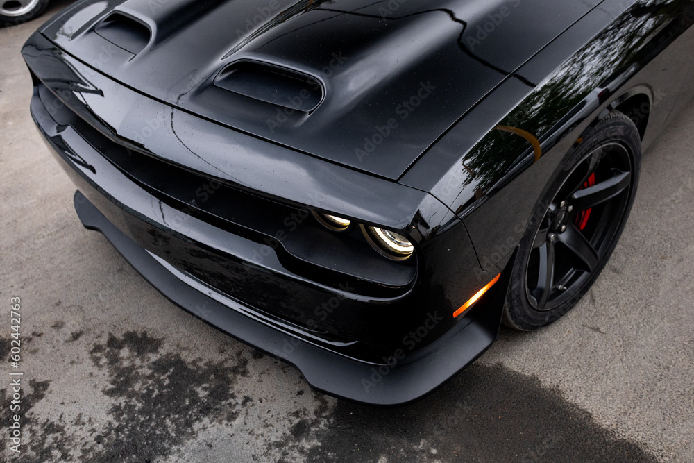 wheel of car Dodge Challenger SRT Hellcat Stock Photo | Adobe Stock