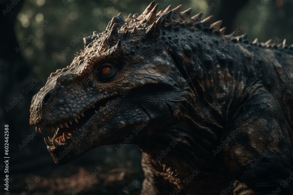 Image of a carnotaurus predator from the dinosaur era. Generative AI ...