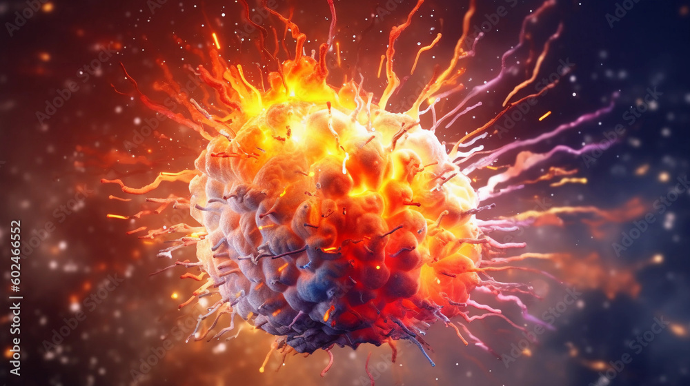 human brain exploding with creativity thanks to artificial intelligence ...