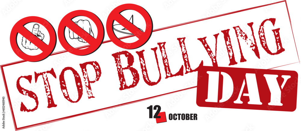 National Stop Bullying Day Stock Vector | Adobe Stock