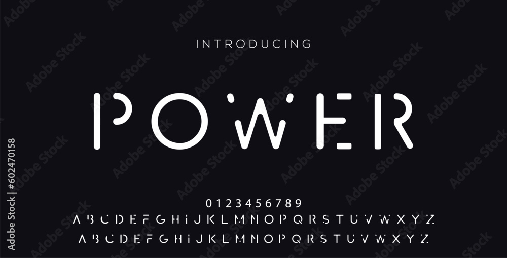 Minimalistic font for logo design. Vector alphabet with two sets of ...