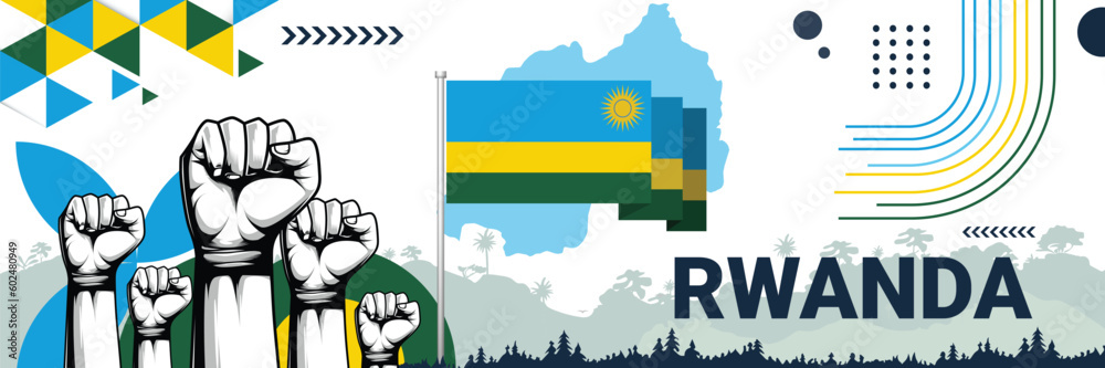 Celebrate Rwanda independence in style with bold and iconic flag colors ...