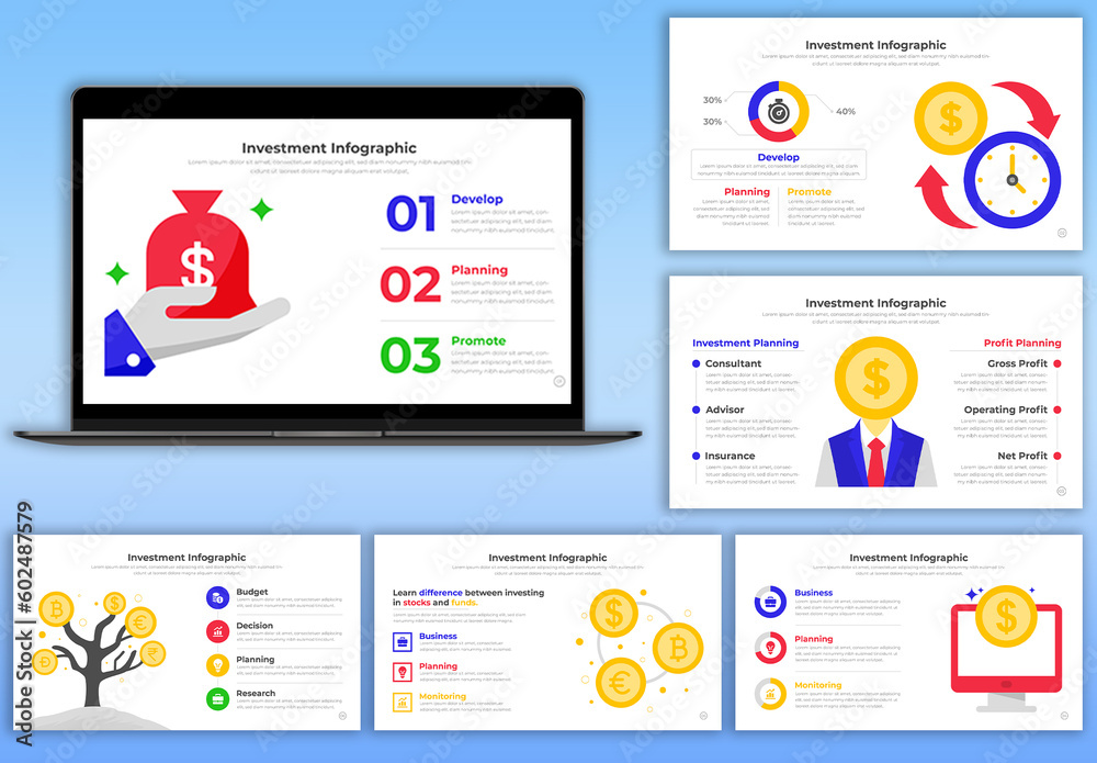 Modern Business Infographic Chart Layout Stock Template | Adobe Stock