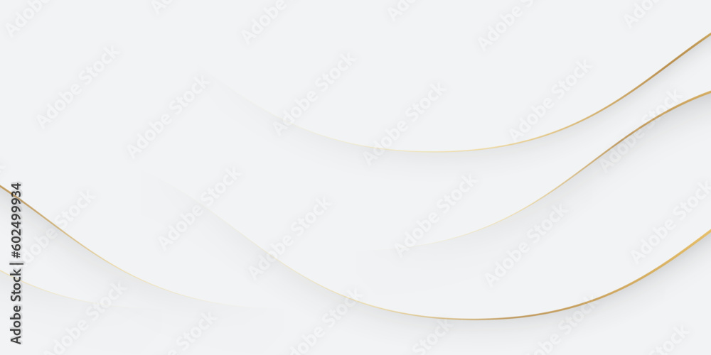 White abstract background with golden lines Stock Vector | Adobe Stock