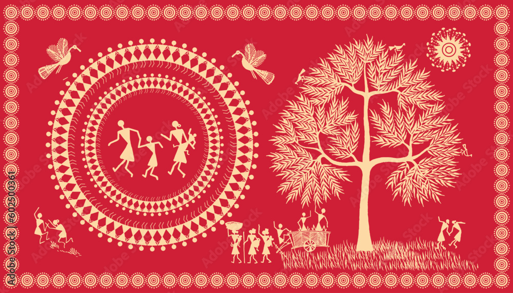Warli Art: Celebrating Family Bonding with Nature. Wallpaper ...
