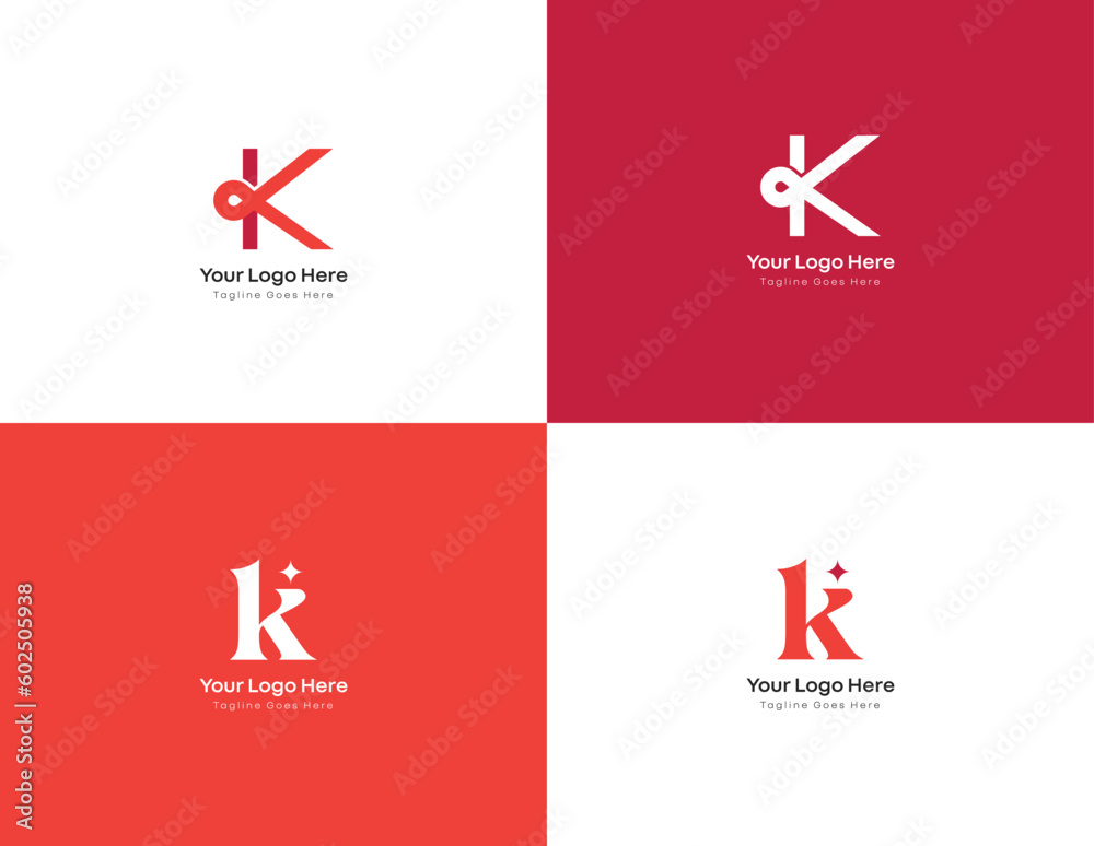 letter k logo design for companies start with k initial Stock Vector ...