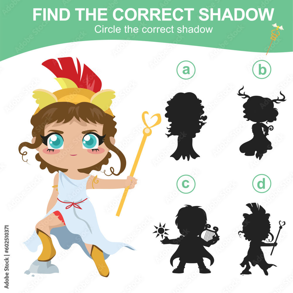 Find the correct shadow of Athena the Greek goddess of war and ...
