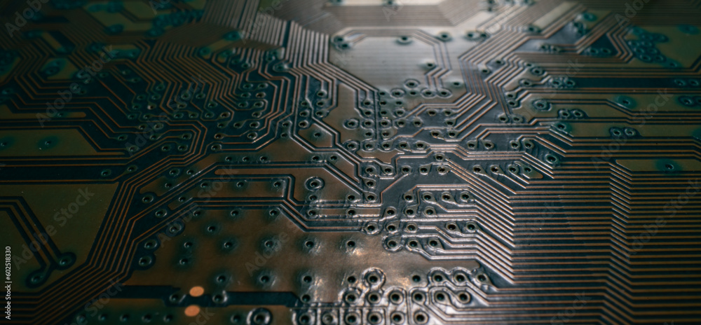 Electronic circuit board with semiconductors chip. Electronic ...