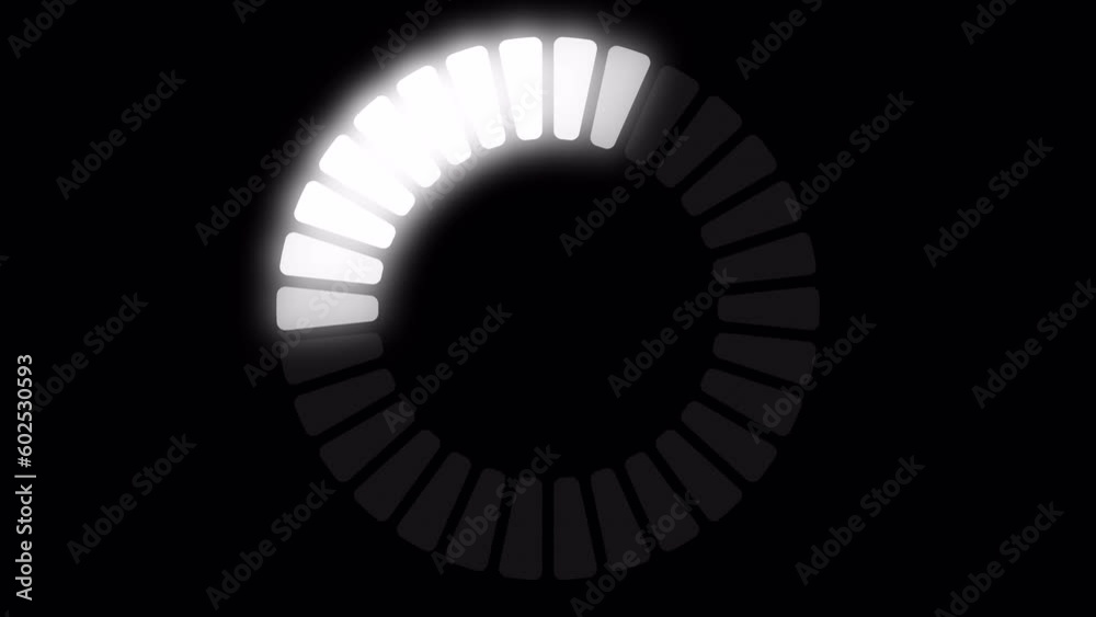 Loading Circle Video with Glow. Loading Animation on Transparent ...