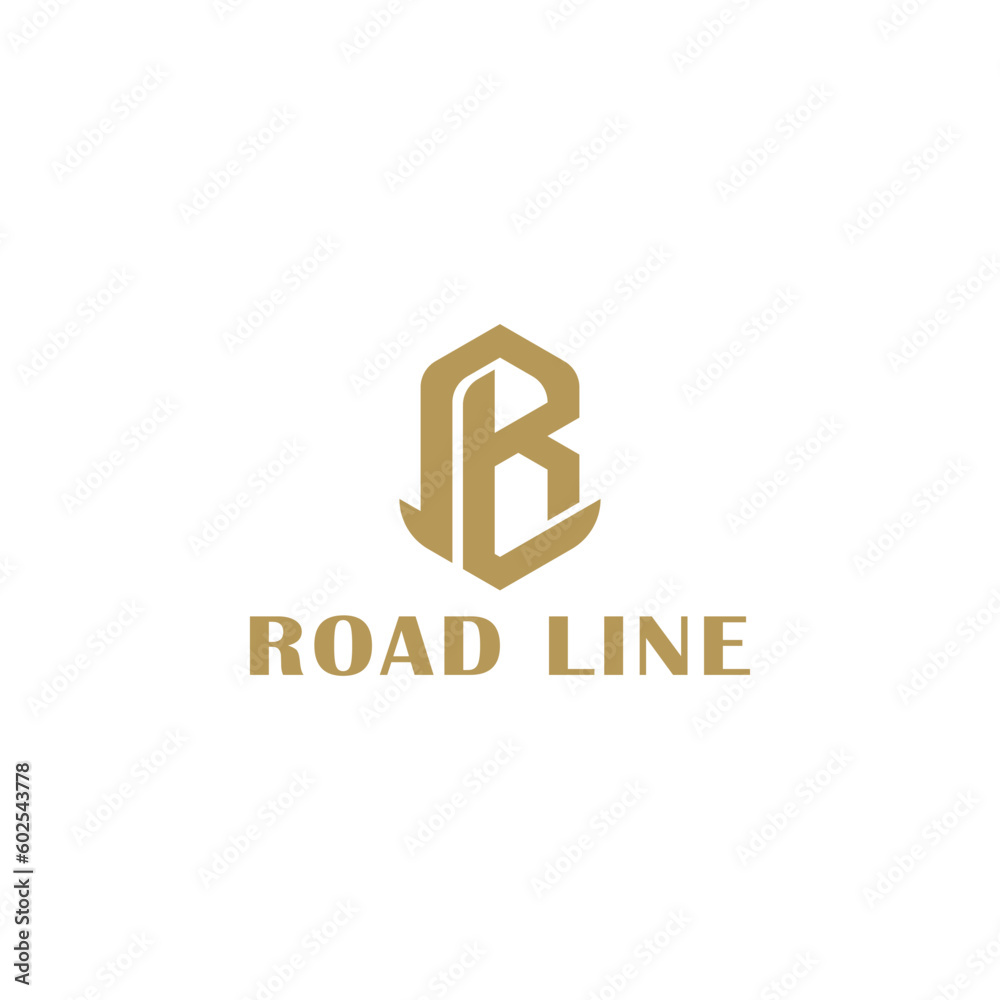 Abstract initial letter RL or LR logo in gold color isolated in white ... Abstract initial letter RL or LR logo in gold color isolated in white ...