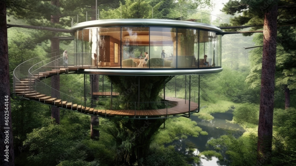 Marvelous Luxurious Glass Tree House Nestled in an Old Majestic Tree ...