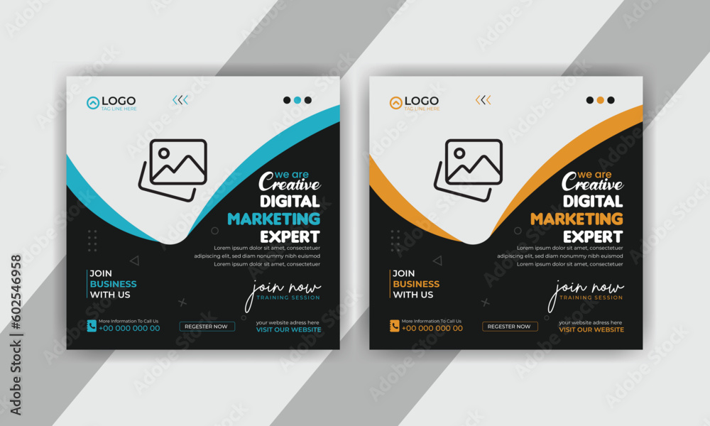 Attention-grabbing Banner Template for Digital Business Marketing on ...