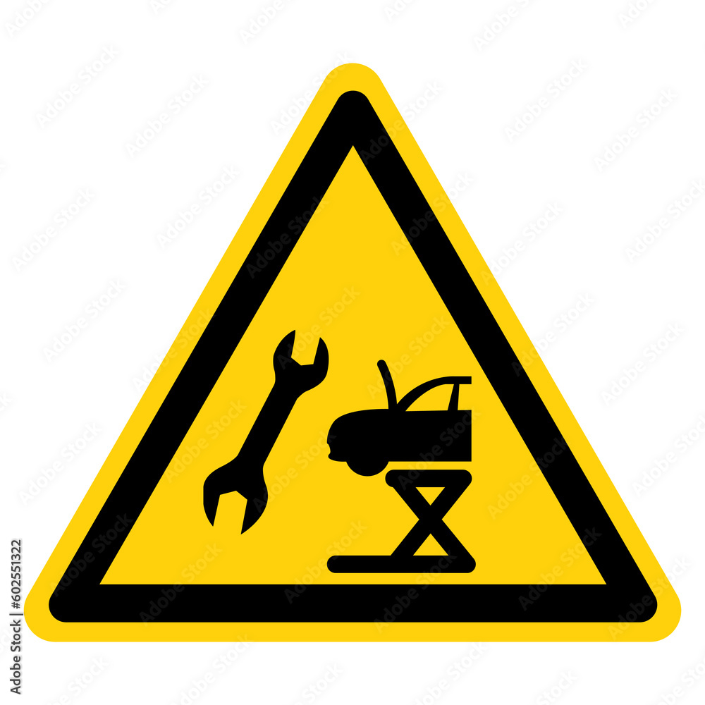 Maintenance Car Symbol Sign, Vector Illustration, Isolated On White ...