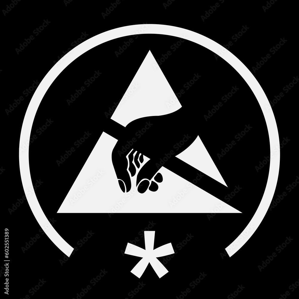 ESD Protective Area Symbol Sign, Vector Illustration, Isolated On White ...