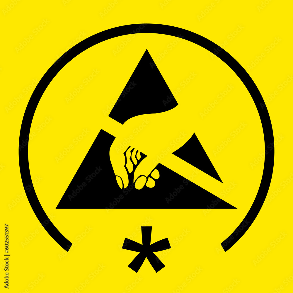 ESD Protective Area Symbol Sign, Vector Illustration, Isolated On White ...