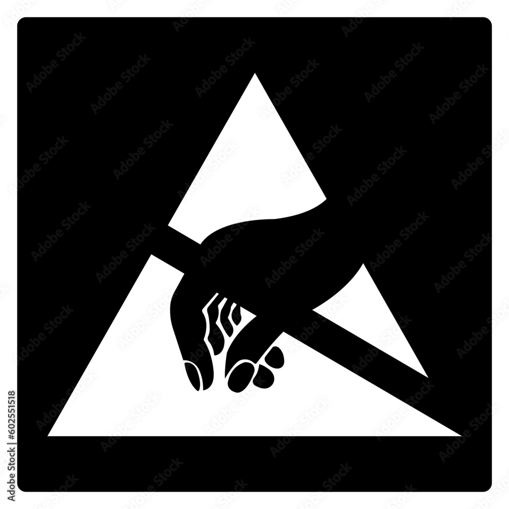 Electrostatic Sensitive Device (ESD) Symbol Sign, Vector Illustration ...