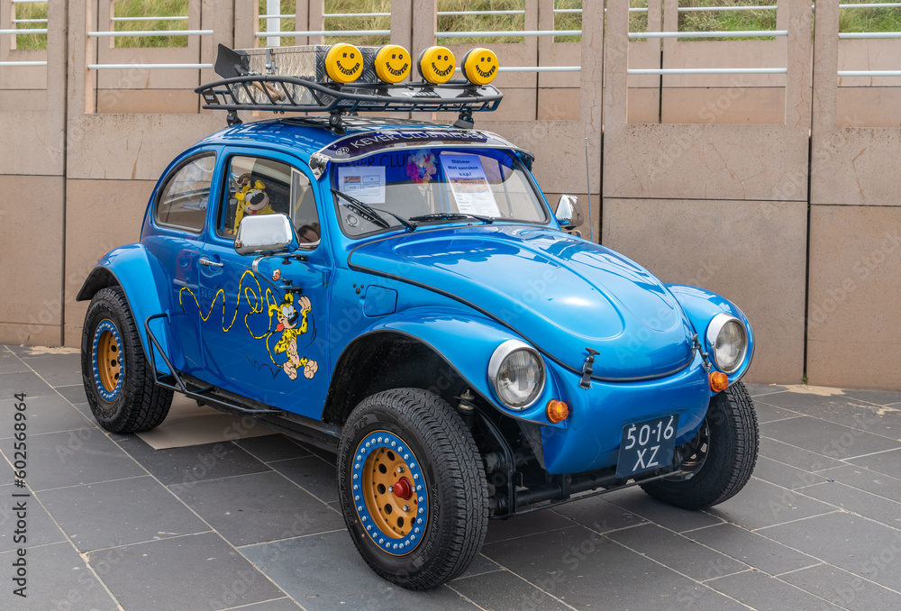 Scheveningen, The Netherlands, 14.05.2023, Retro Volkswagen Beetle Baja ...