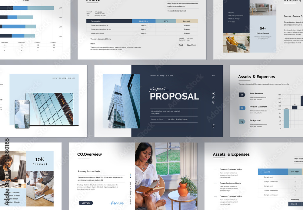 Project Proposal Layout Stock Template Adobe Stock