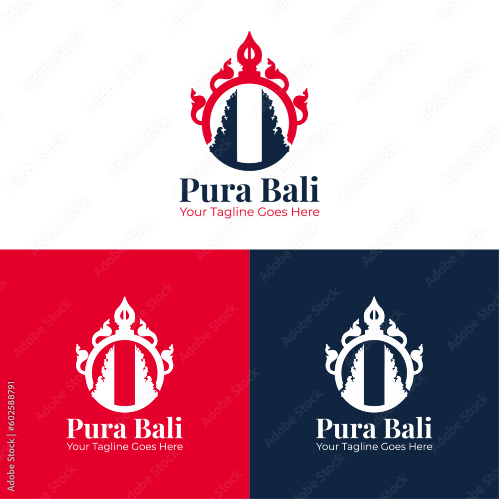 Balinese Temple Vector Logo Design, Balinese Culture Logo Design ...