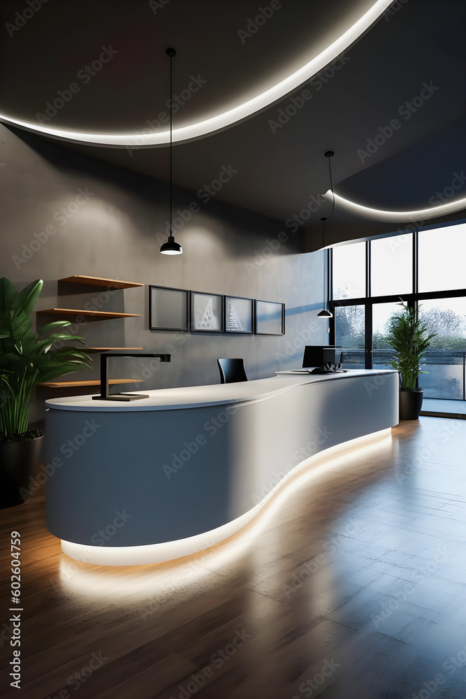 The Ultimate Modern Office: Sleek Reception Desk for Cutting-Edge ...