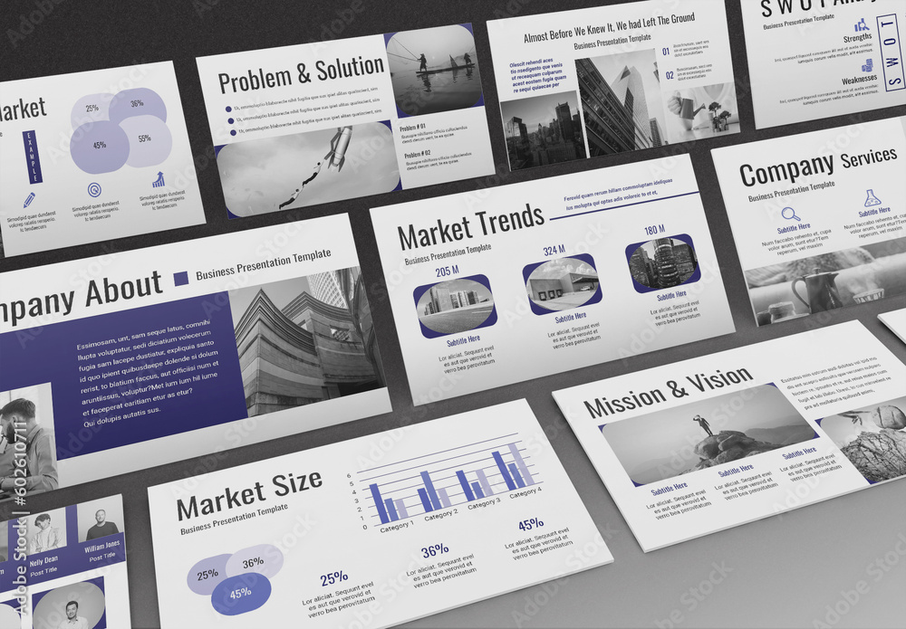 Annual Report Presentation Layout Stock Template | Adobe Stock