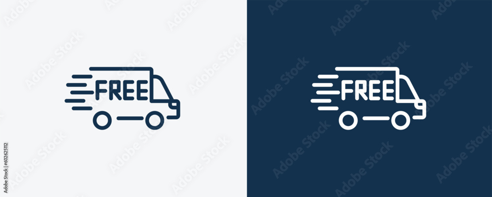 free delivery icon. Outline free delivery icon from delivery and ...