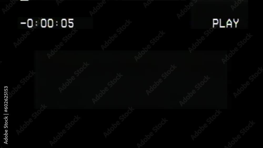 Vintage video nostalgia, VHS play counter screen, graphical film video ...