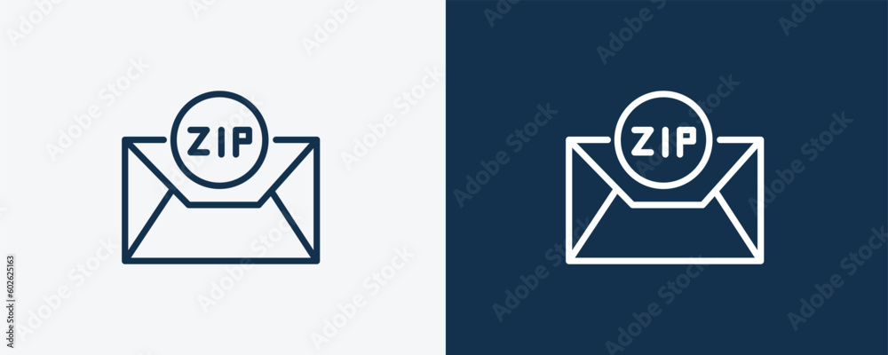 zip code icon. Outline zip code icon from delivery and logistics ...