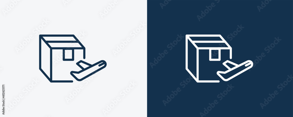 delivery by plane icon. Outline delivery by plane icon from delivery ...
