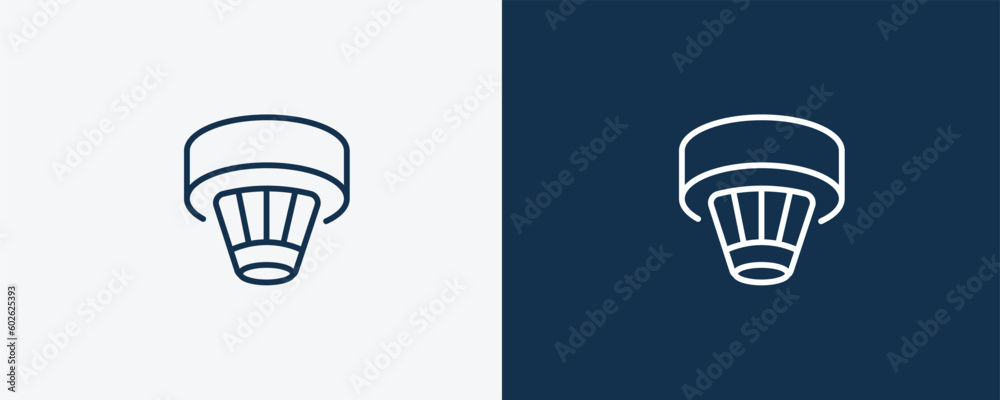 smoke detector icon. Outline smoke detector icon from electronic device ...