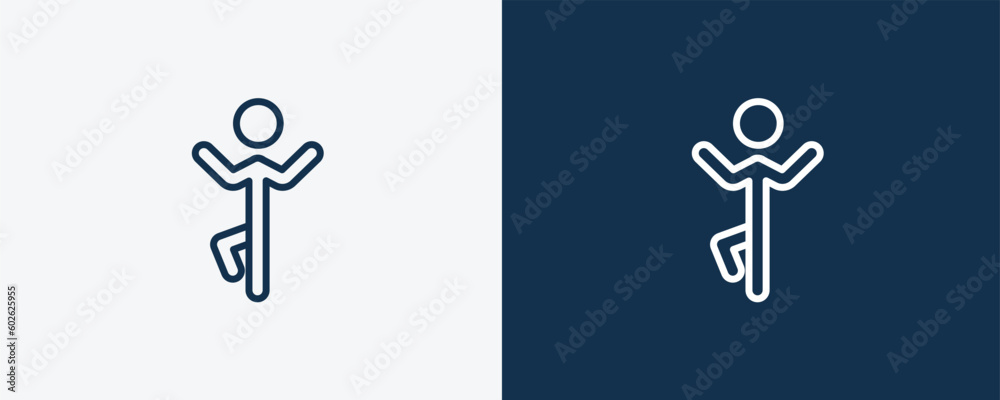 yoga posture icon. Outline yoga posture icon from sport and games ...