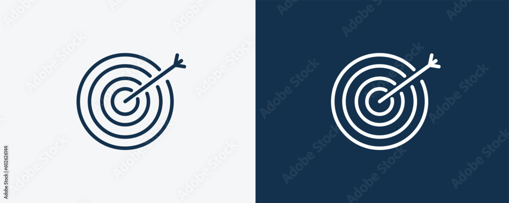 bullseye icon. Outline bullseye icon from sport and games collection ...