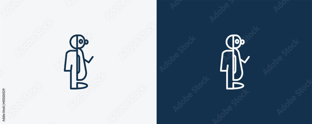 robots and humans icon. Outline robots and humans icon from ai and ...