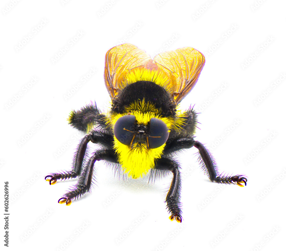 Beautiful southern bee killer robber fly - Mallophora orcina - large ...