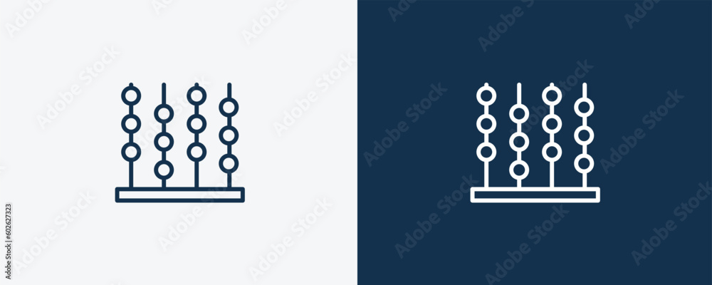 abacus icon. Outline and filled abacus icon from education and science ...
