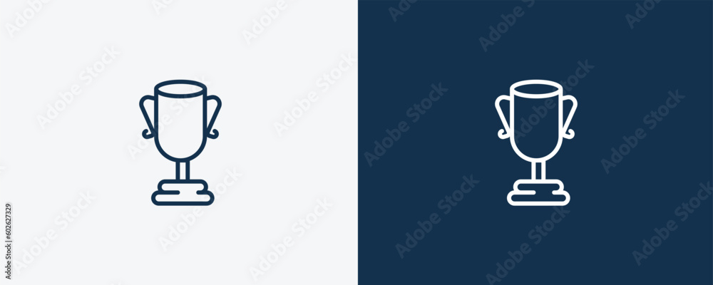 big trophy icon. Outline and filled big trophy icon from education and ...