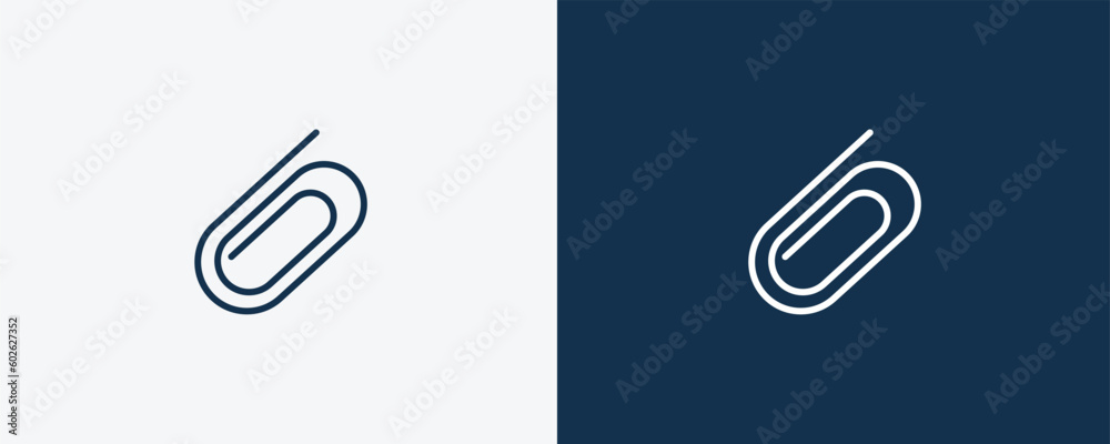 paperclip icon. Outline and filled paperclip icon from education and ...